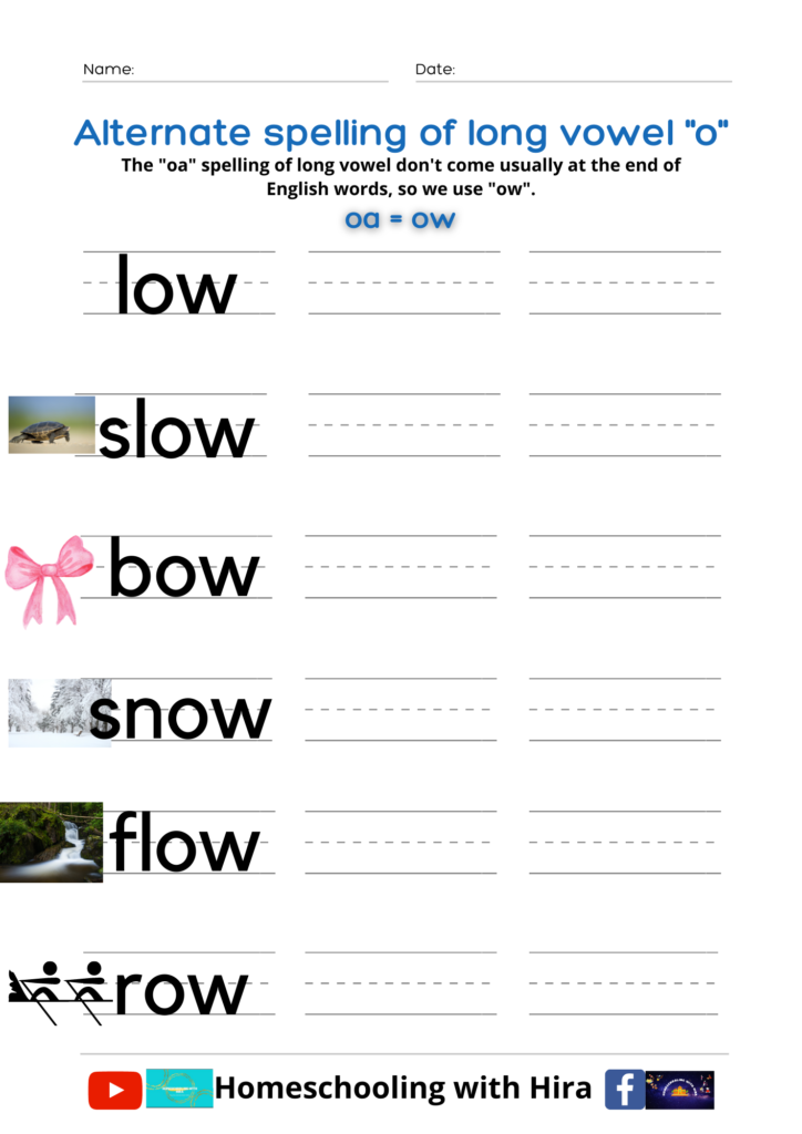 Alternative Spelling Worksheets – Home Schooling With Hira