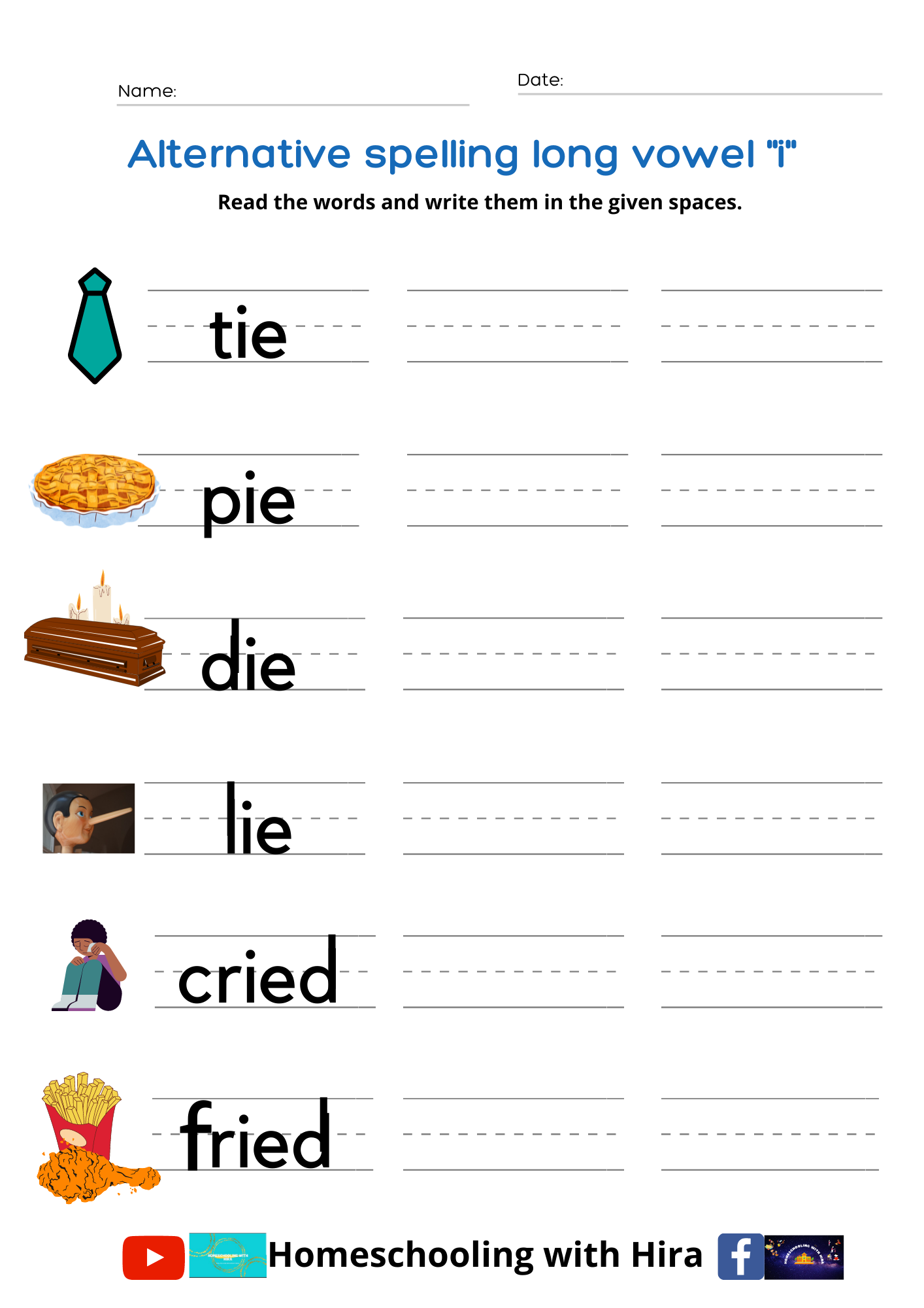 Alternative Spelling Worksheets – Home Schooling With Hira