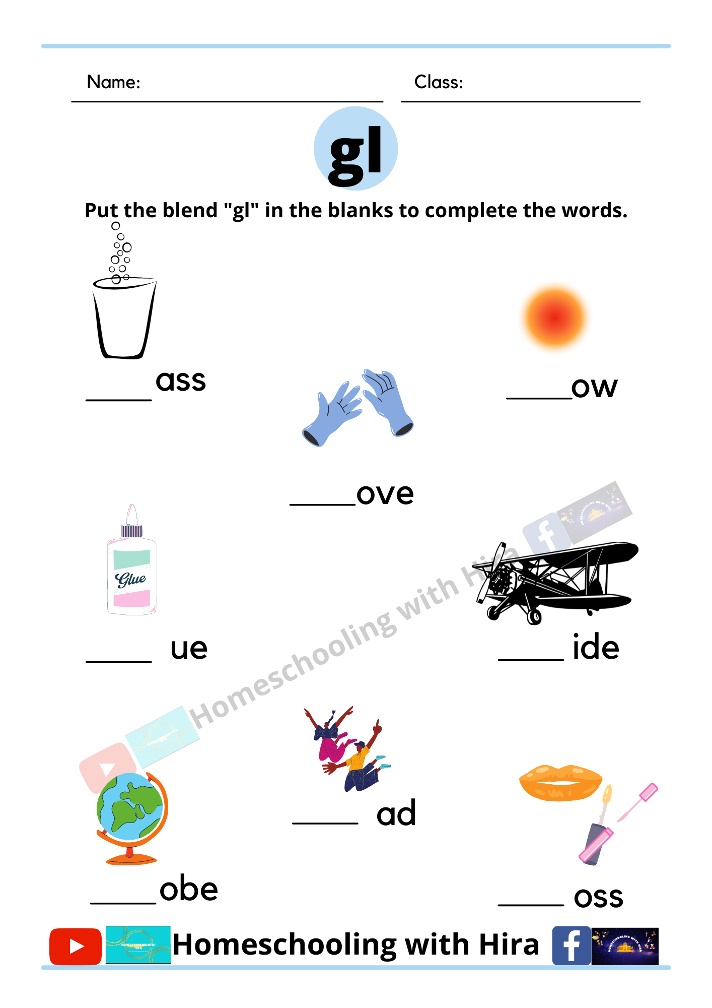 Worksheets For Blends – Home Schooling With Hira