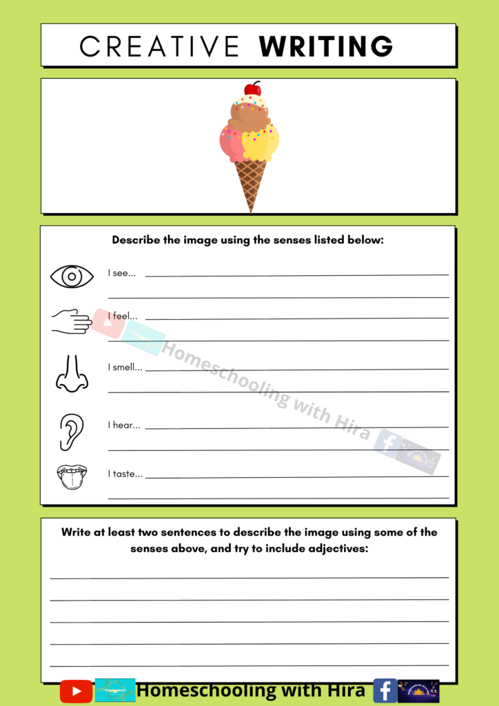 Creative Writing Worksheets – Home Schooling With Hira
