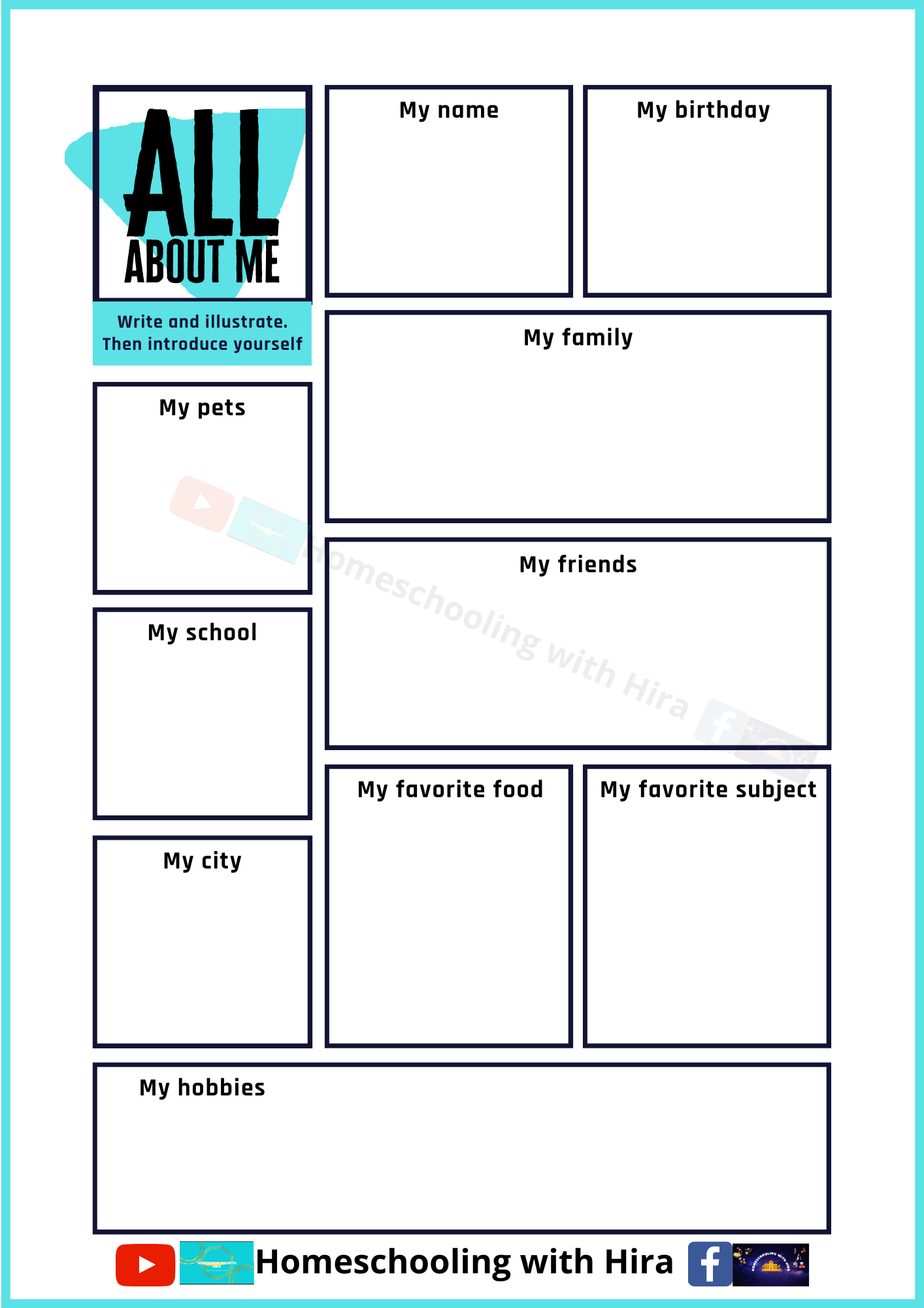 Creative Writing Worksheets – Home Schooling With Hira