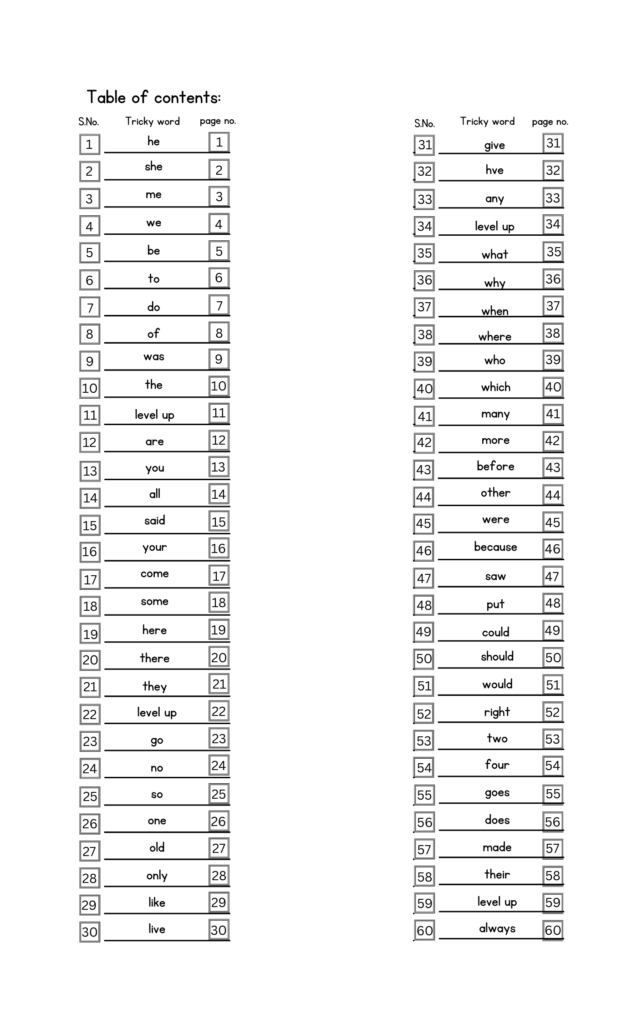 Tricky Words Tree – An Activity Book to Practice Tricky Words – Home ...