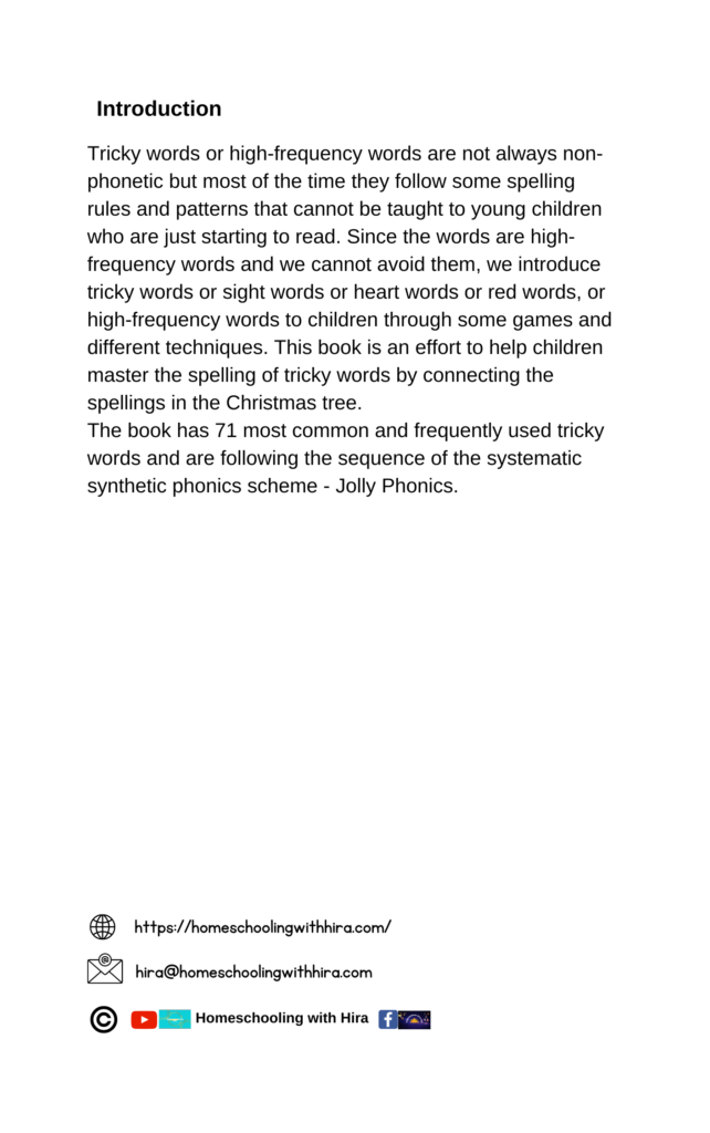 Tricky Words Tree – An Activity Book to Practice Tricky Words – Home ...